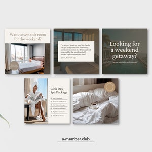 Hotel and Resort Instagram Posts | Airbn Template | Travel | Property ...