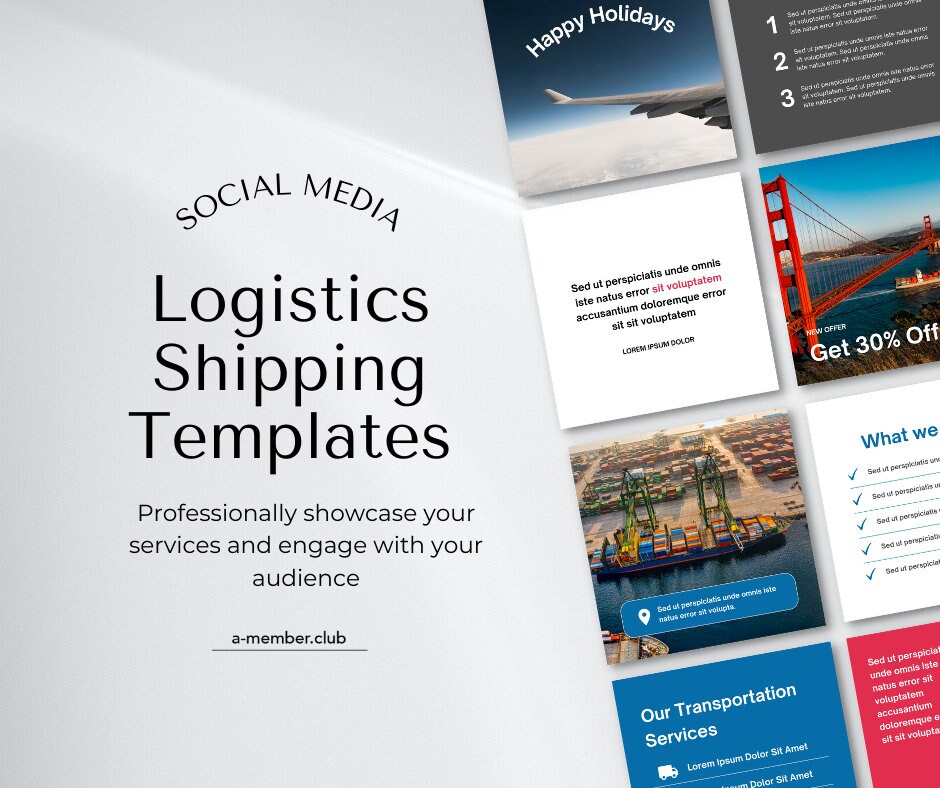 Logistics Shipping Social Media Templates | Delivery Instagram ...