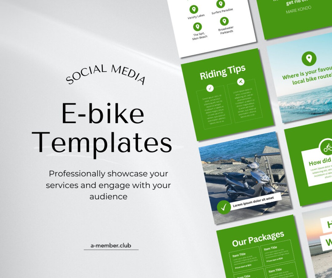 E-bike Social Media Templates | Bike Instagram | Moped Social Media ...