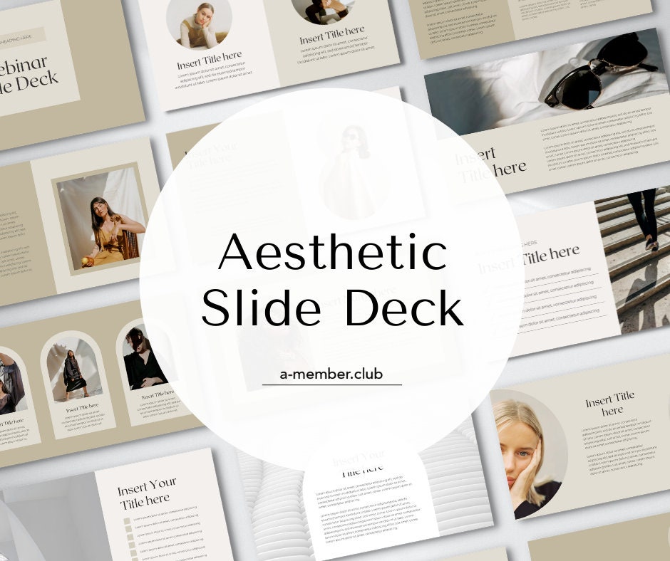 Aesthetic Slide Deck Presentation Slide Templates. Business Plan ...