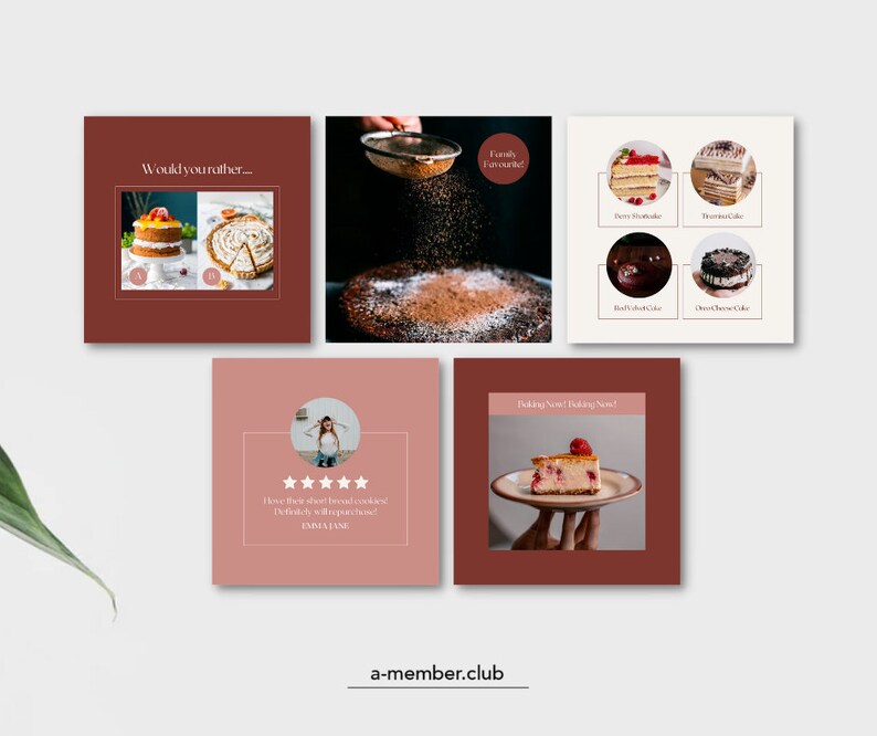Bakery Instagram Post - Bakery Instagram Template - Bakery Branding Kit ...