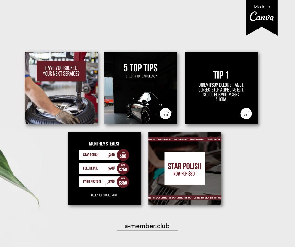 Automotive Instagram Templates | Car Posts | Detailing Posts | Auto ...