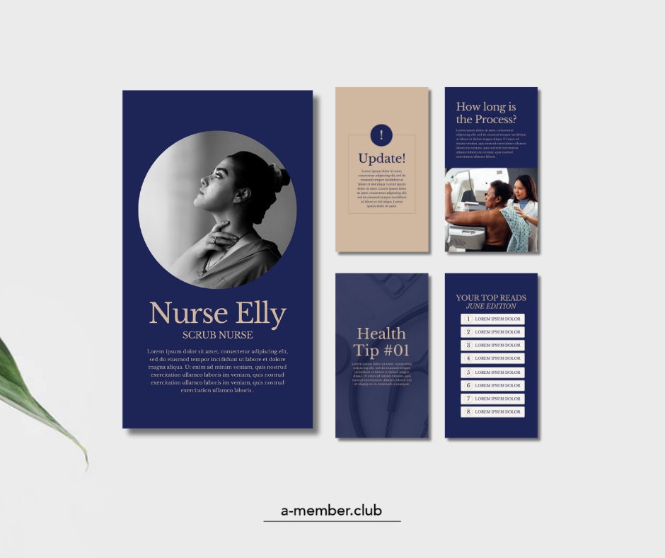 Nurse Social Media Story Templates | Health Nurse Instagram Templates ...