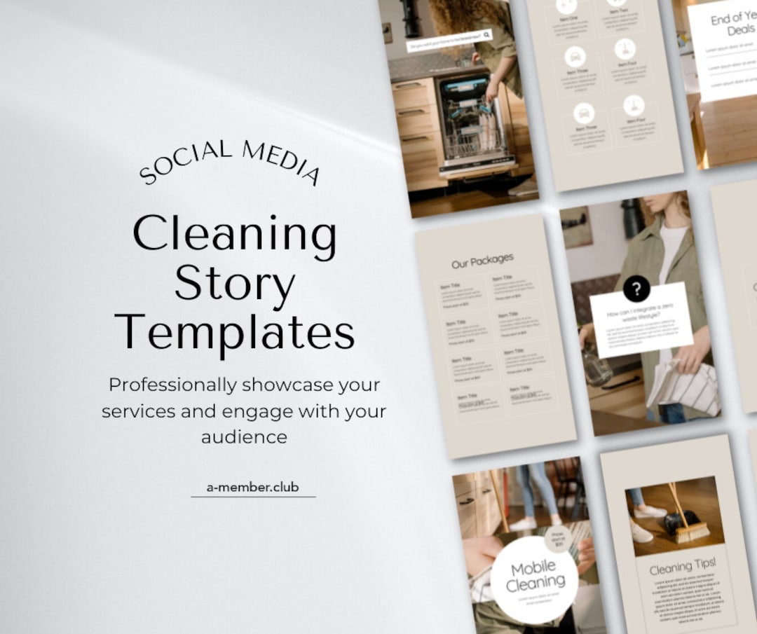 Cleaning Instagram Story Templates | Cleaning Business Social Media ...