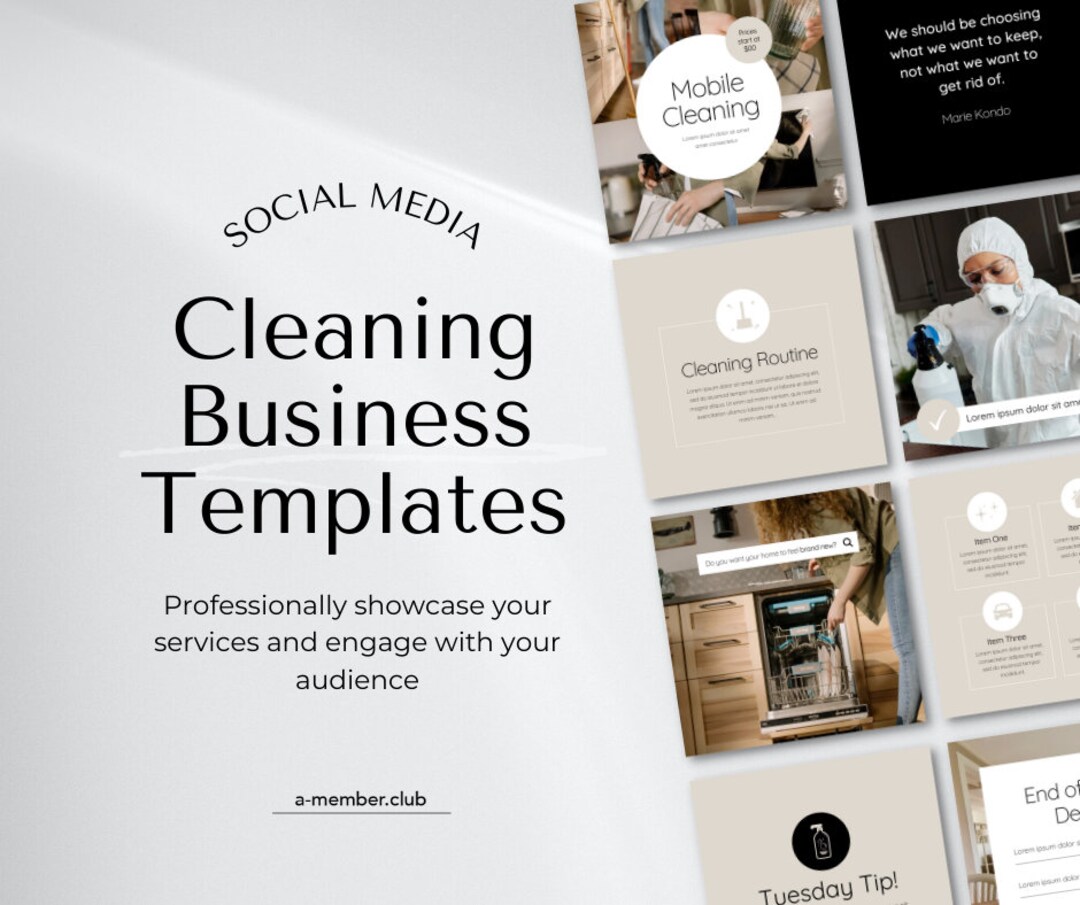 Cleaning Instagram Templates | Cleaning Business Social Media Templates ...