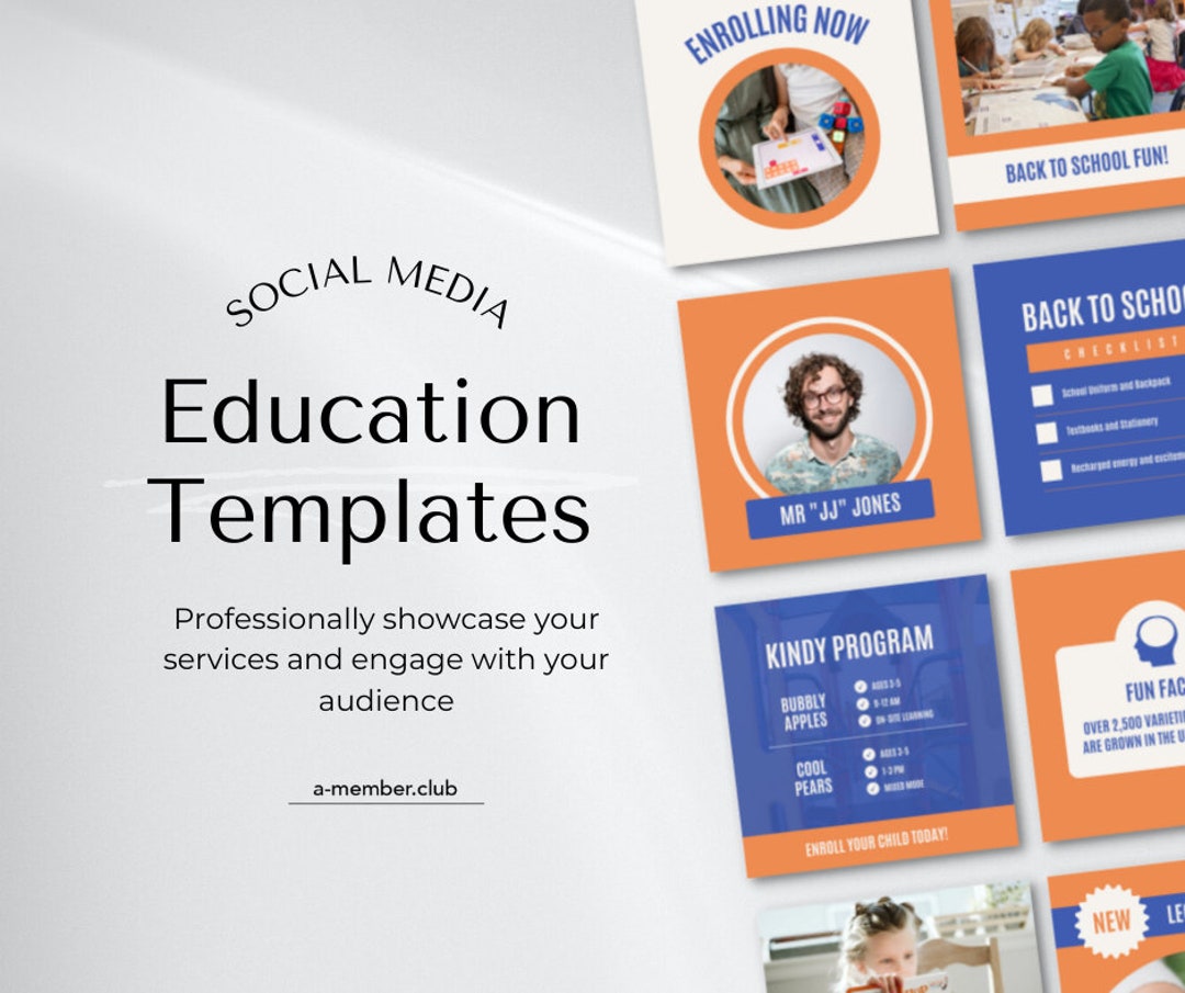 Education Canva Templates | Teacher Instagram Posts | School Learning ...