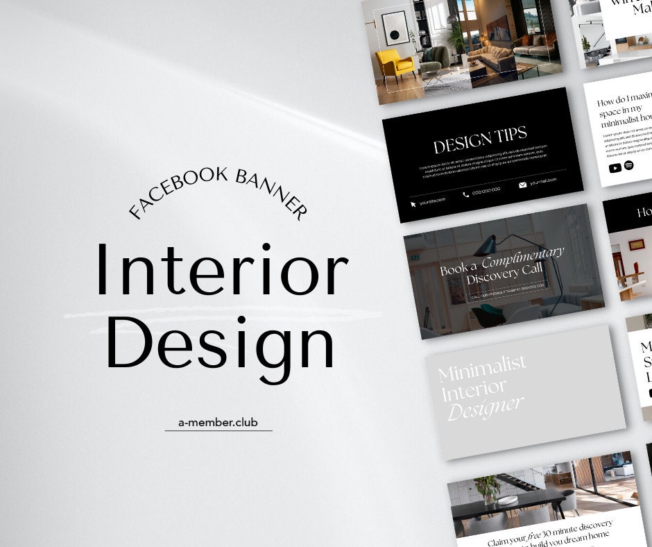 Interior Design Facebook Banner Modern Furniture Home Decor Marketing ...