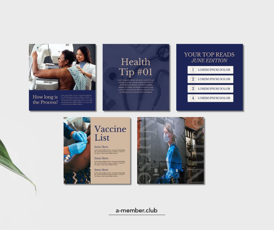 Nurse Instagram Template Nurse Social Media Template - Etsy