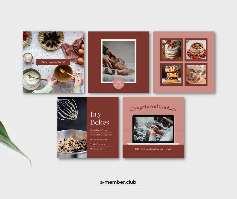 Bakery Instagram Post - Bakery Instagram Template - Bakery Branding Kit ...