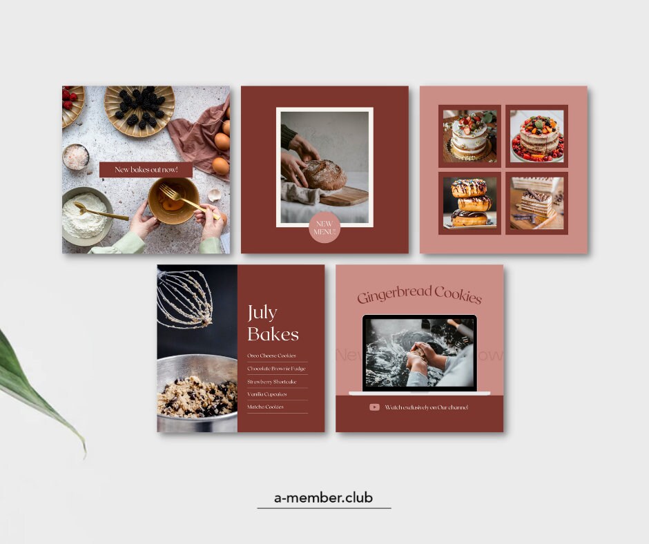 Bakery Instagram Post - Bakery Instagram Template - Bakery Branding Kit ...