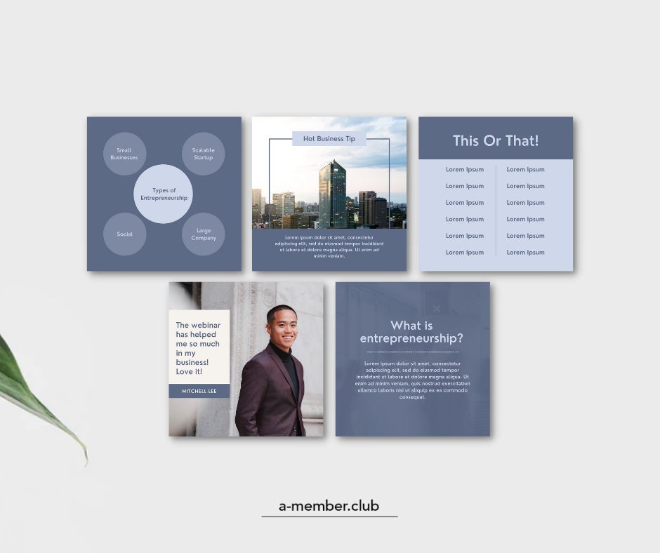 Entrepreneur Instagram Posts | Business Templates | Corporate Social ...