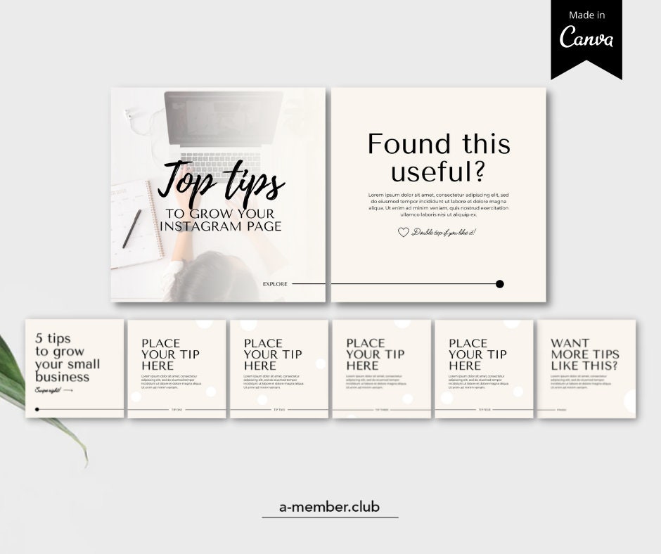 Carousel Template Canva Carousel Social Media Templates Instagram ...