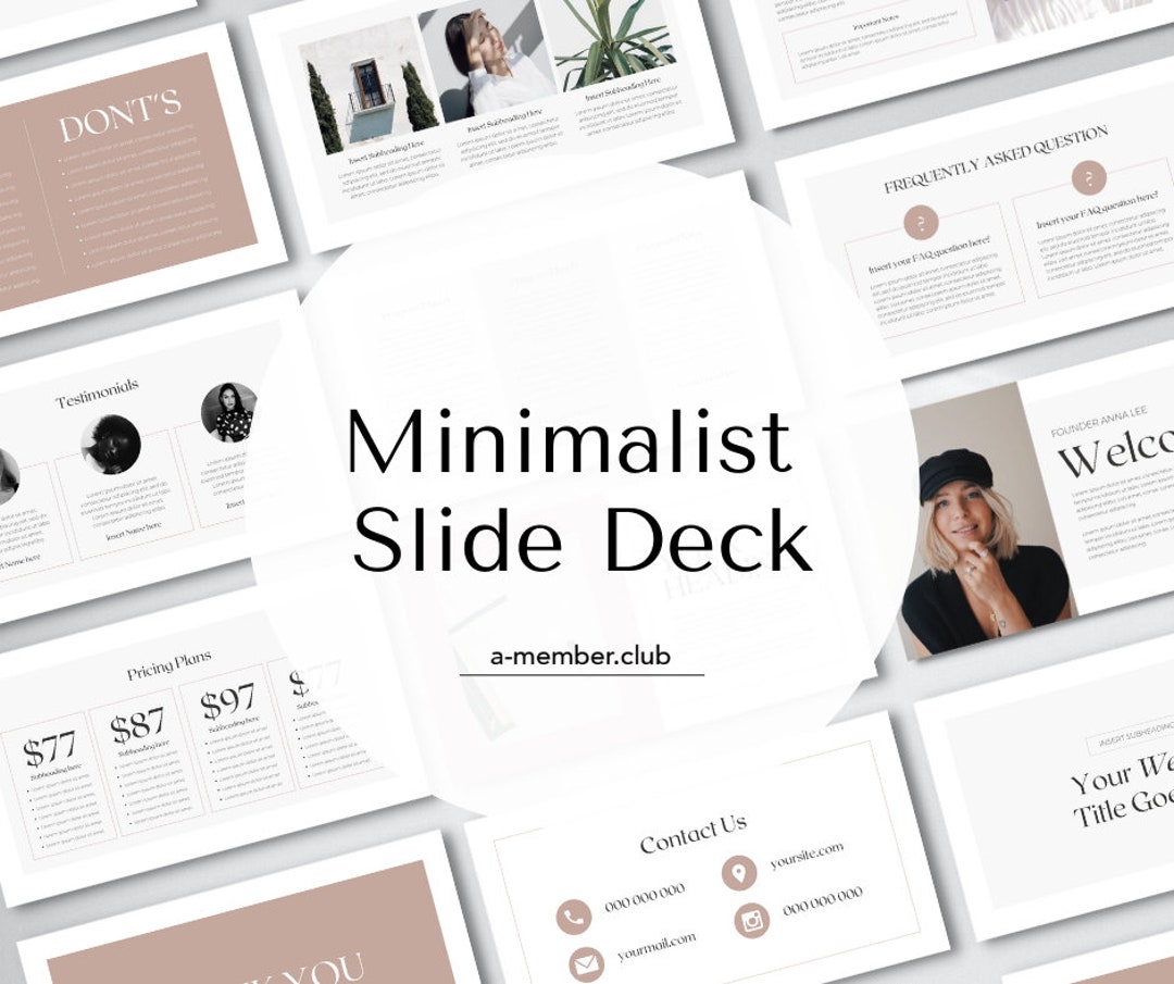 Minimalist Slide Deck | Presentation Slide Templates. Business Plan ...