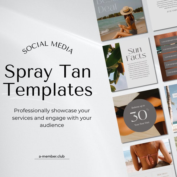 Tanning Salon Instagram Template - Etsy