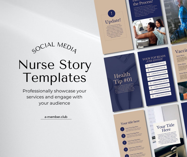 Nurse Social Media Story Templates | Health Nurse Instagram Templates ...