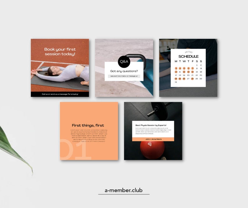 Physio Instagram Templates Canva Social Media Templates for - Etsy ...