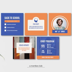 Education Canva Templates | Teacher Instagram Posts | School Learning ...
