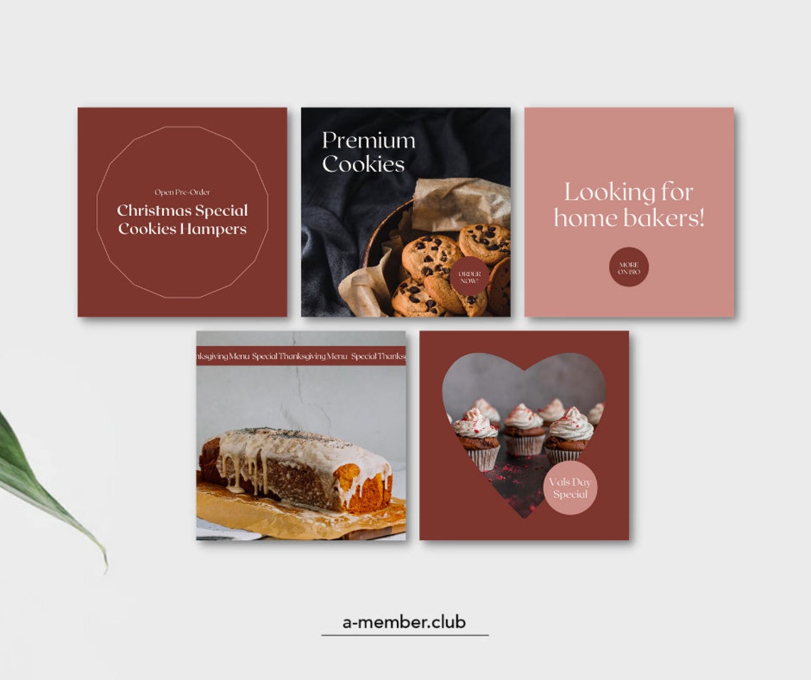 Bakery Instagram Post - Bakery Instagram Template - Bakery Branding Kit ...