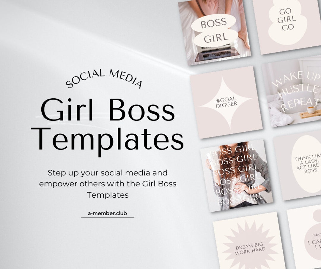 Girl Boss Instagram Templates | Business Coach Canva Posts ...