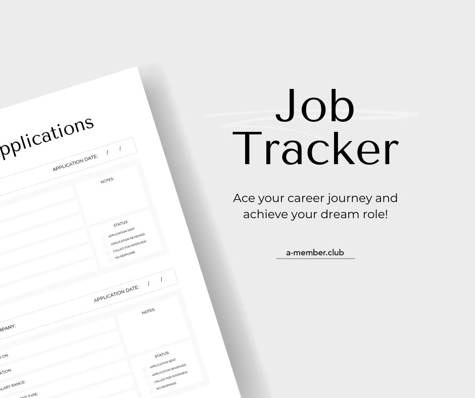Job Hunt Tracker Template | Job Application | Job Interview Planner ...