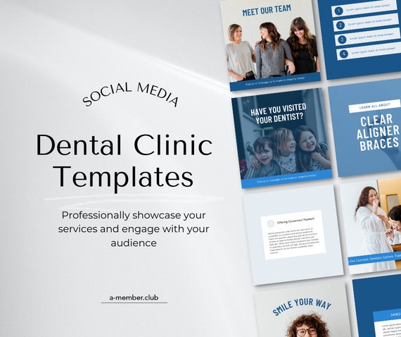 Dental Clinic Instagram Templates Dentistry Social Media - Etsy