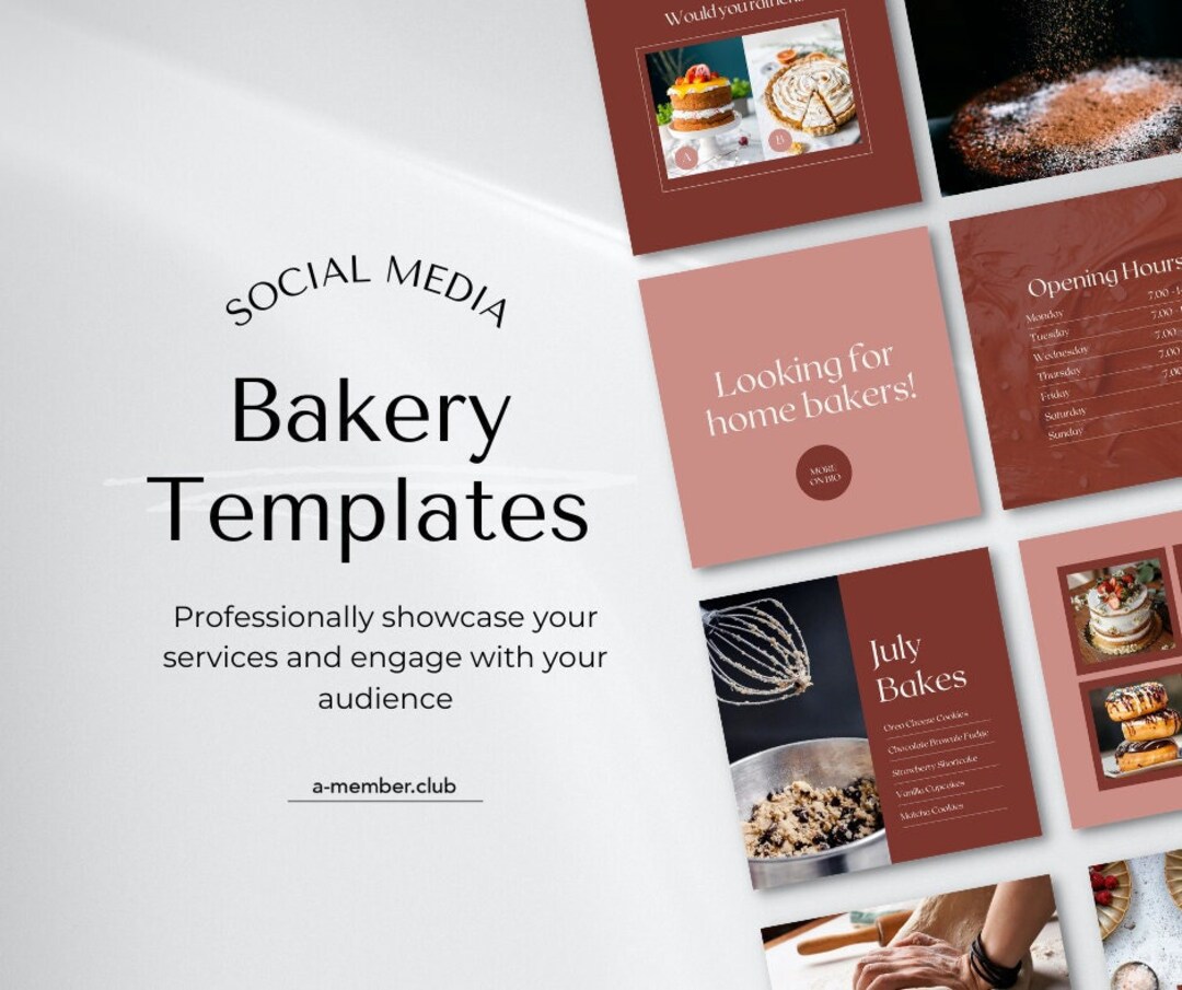 Bakery Instagram Post - Bakery Instagram Template - Bakery Branding Kit ...