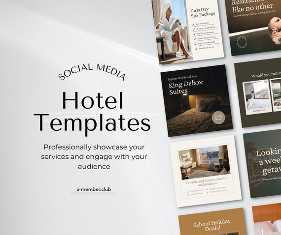 Hotel and Resort Instagram Posts Airbn Template Travel | Etsy