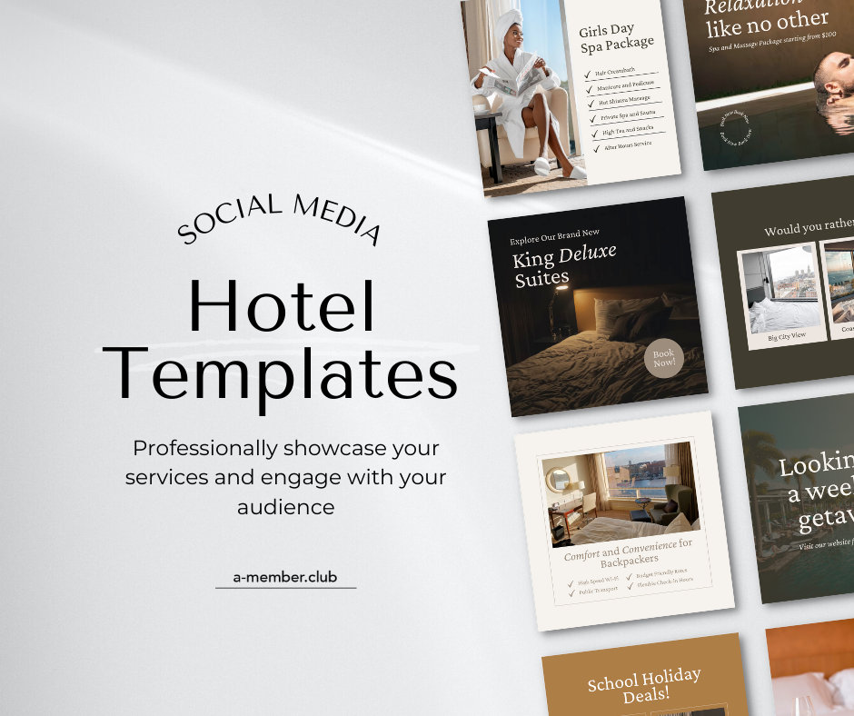 Hotel and Resort Instagram Posts | Airbn Template | Travel | Property ...