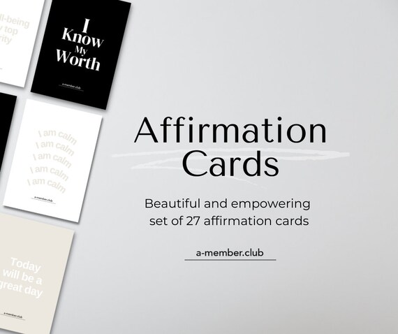 Affirmation Cards Instagram Mindfulness Cards Healing - Etsy