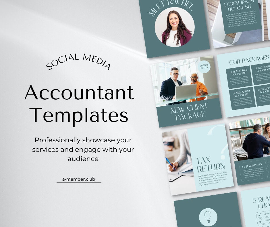 Accounting Social Media Canva Accountant Instagram Template Finance ...