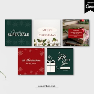 Christmas Instagram Templates for Retail, Black Friday Insta Templates ...