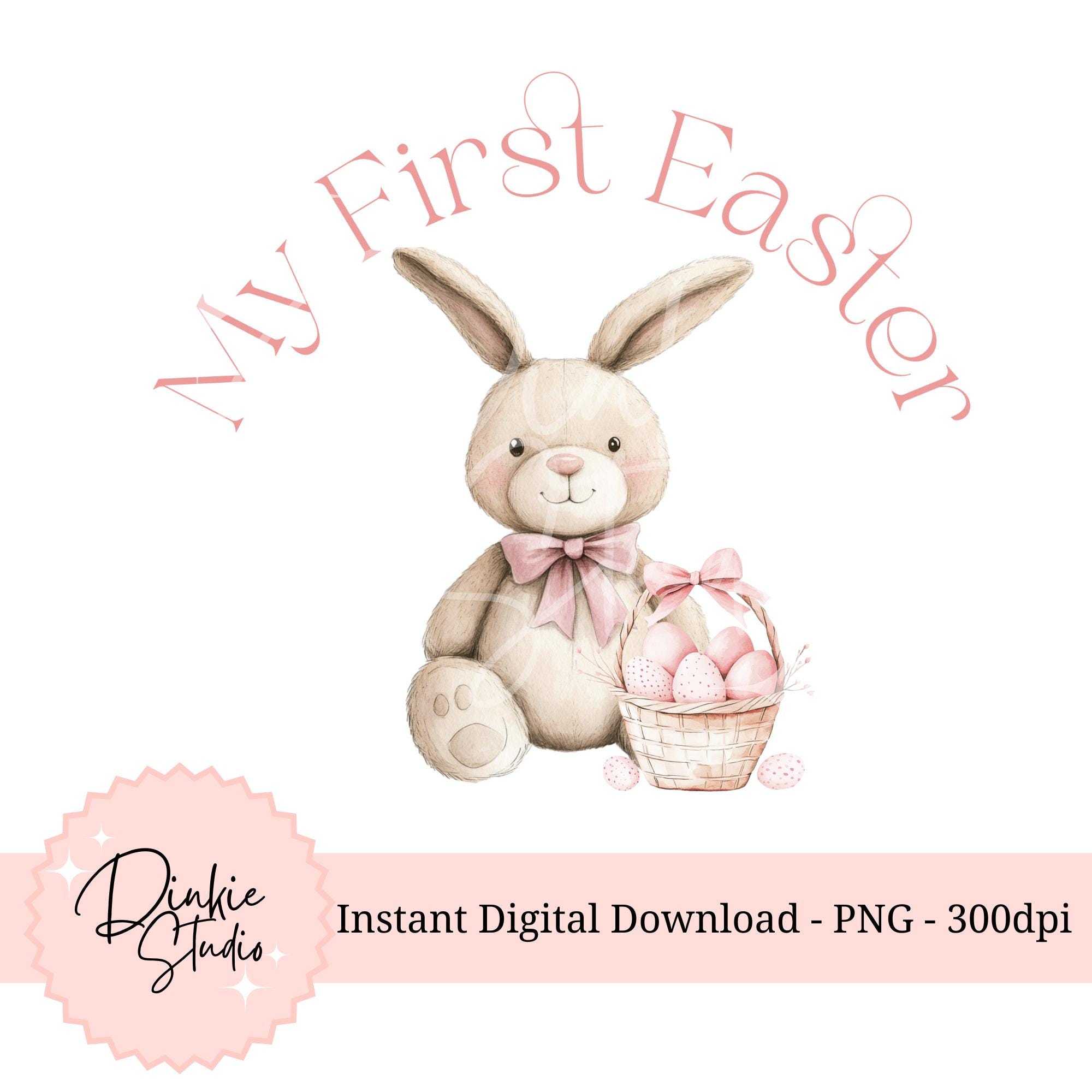 My First Easter Watercolor PNG | Cute Baby Easter Digital Download ...