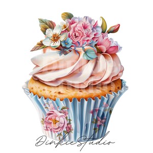 Spring Cupcakes Clipart Bundle 10 High Quality Pngs Digital Download ...