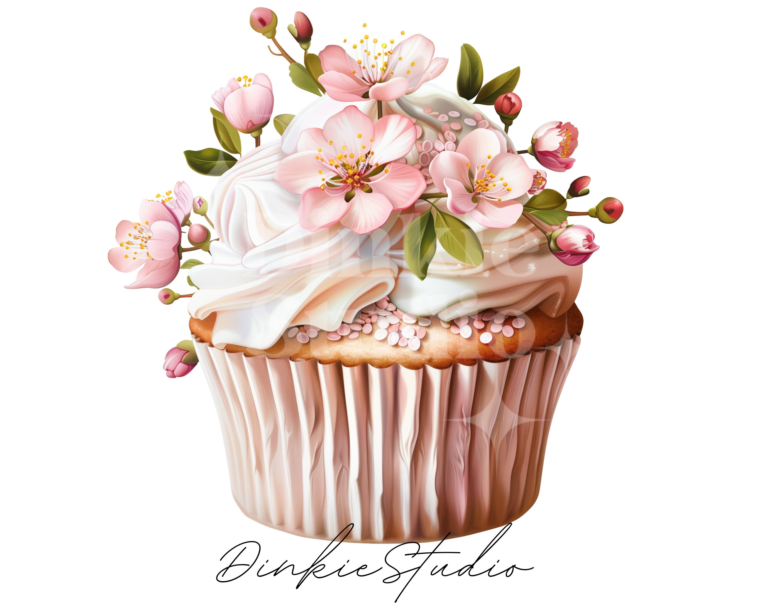 Spring Cupcakes Clipart Bundle 10 High Quality Pngs Digital Download ...