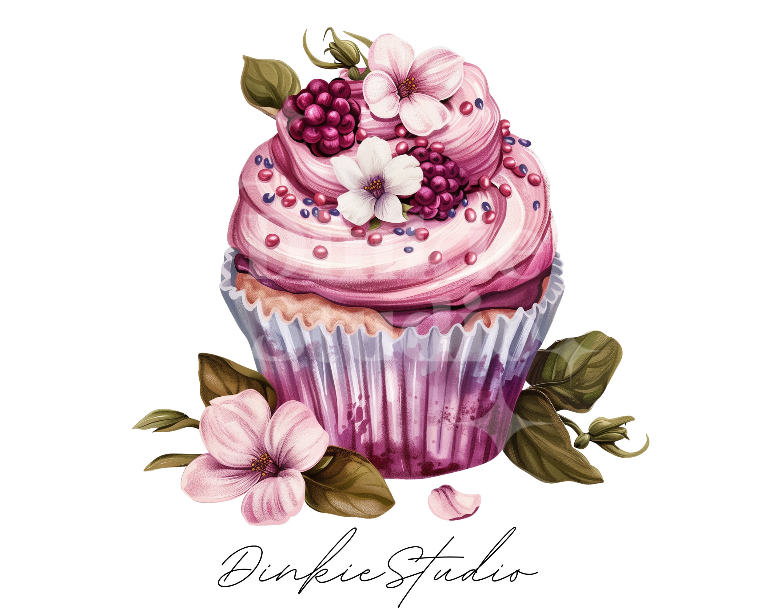 Spring Cupcakes Clipart Bundle 10 High Quality Pngs Digital Download ...