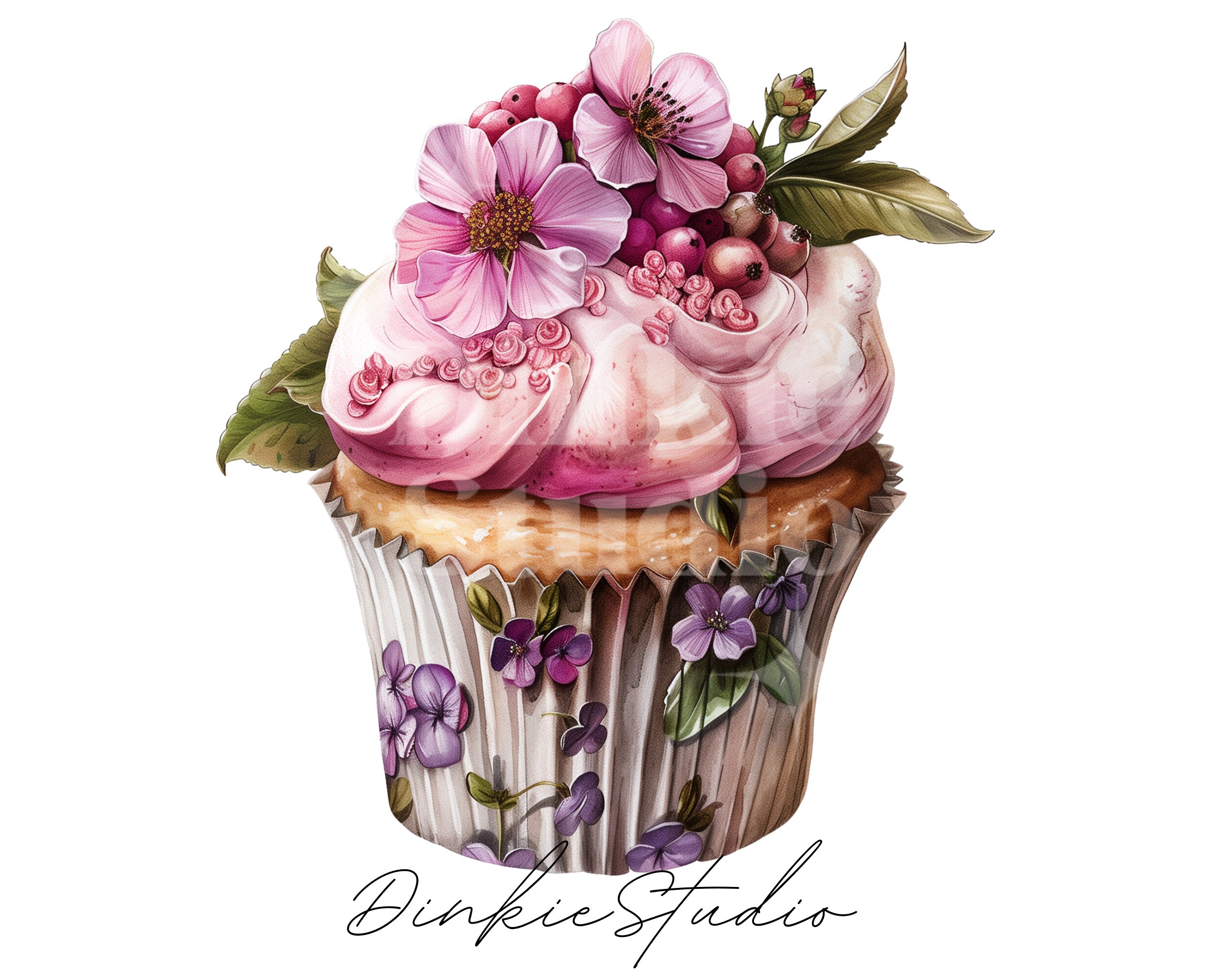 Spring Cupcakes Clipart Bundle 10 High Quality Pngs Digital Download ...