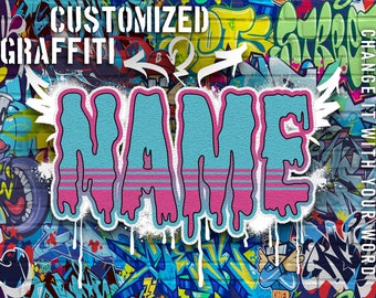 Custom Graffiti, Street Art Style Name, Customized Graffiti Poster ...