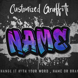 Customized Graffiti, Street Art Style Name, Customized Graffiti Poster ...