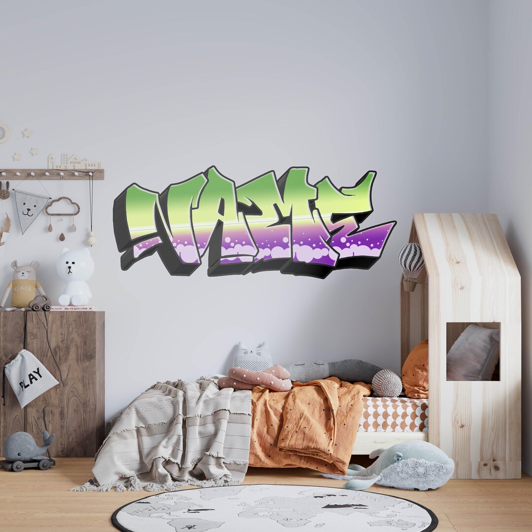 Graffiti Decal, Sticker Decal, Graffiti Wall, Graffiti Wall Kids, Gift ...