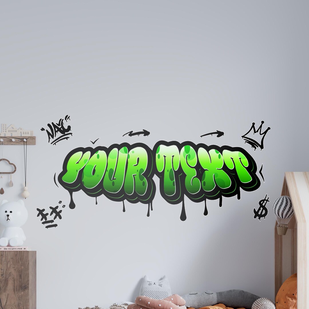 Graffiti Wall Art, Sticker Decal, Graffiti Wall, Graffiti Wall Kids ...
