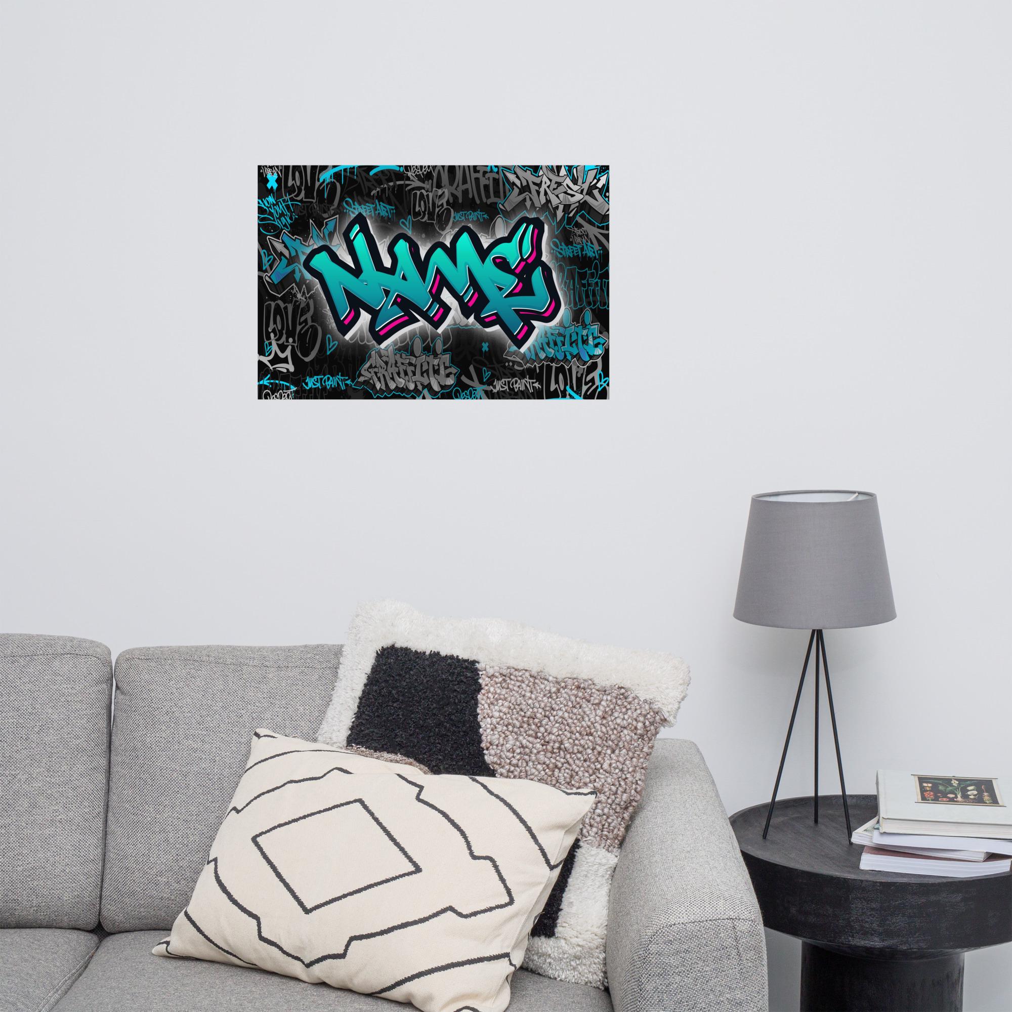 Graffiti Poster Custom, Graffiti Name, Graffiti Wall Decor, Grffiti ...