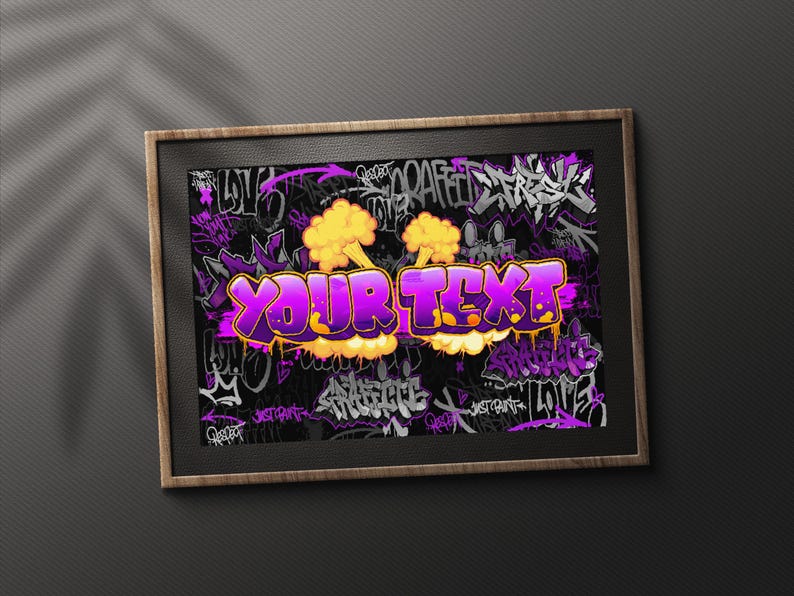 Customized Graffiti, Street Art Style Name, Customized Graffiti Poster ...