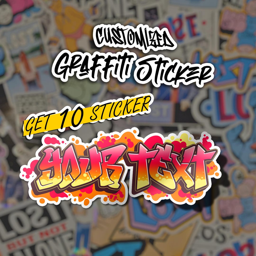 10 Sticker Custom, Graffiti Stickers Custom, Graffiti Custom, Sticker ...