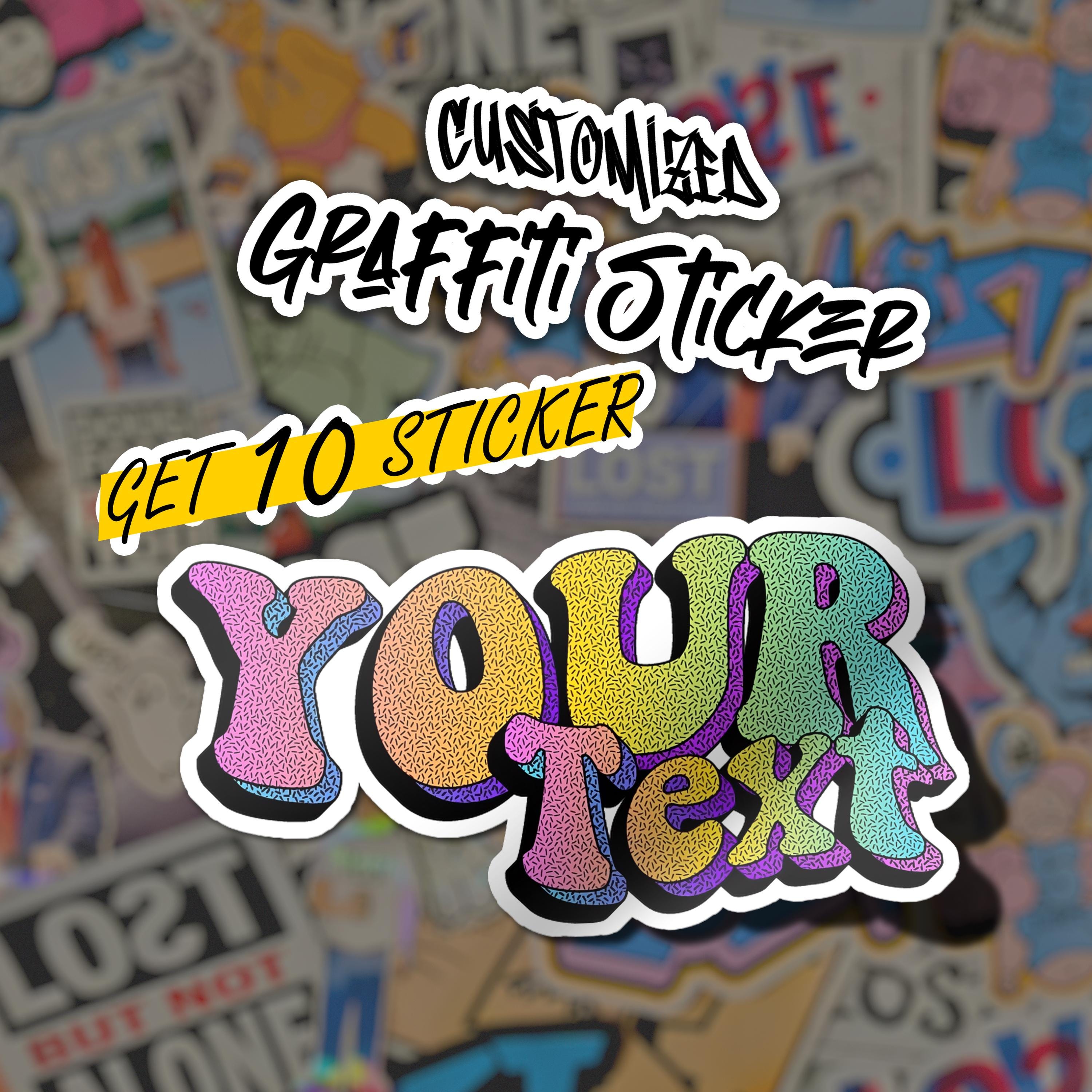 10 Sticker Custom, Graffiti Stickers Custom, Graffiti Custom, Sticker ...
