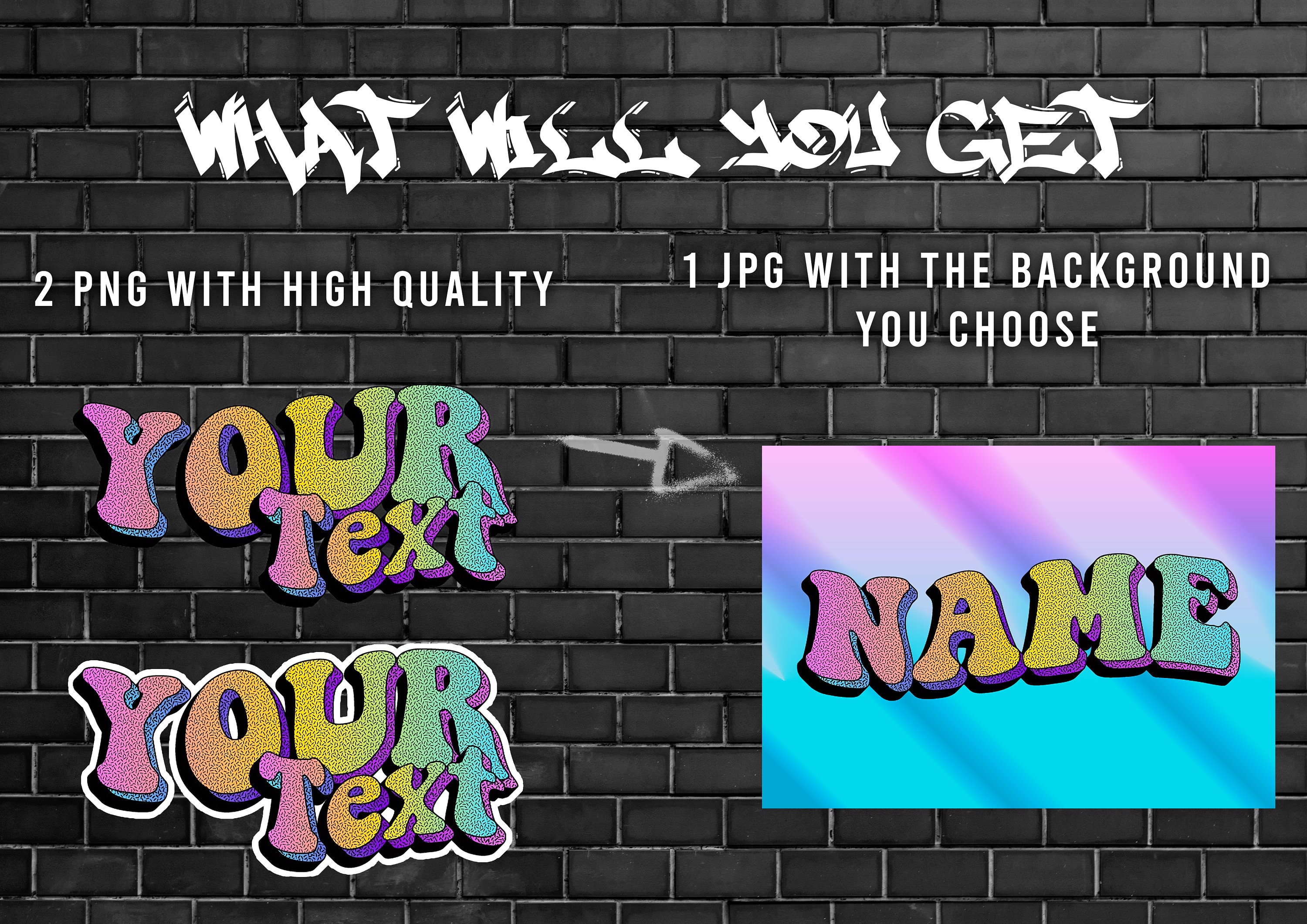 Customized Graffiti, Street Art Style Name, Graffiti Poster, Sticker ...