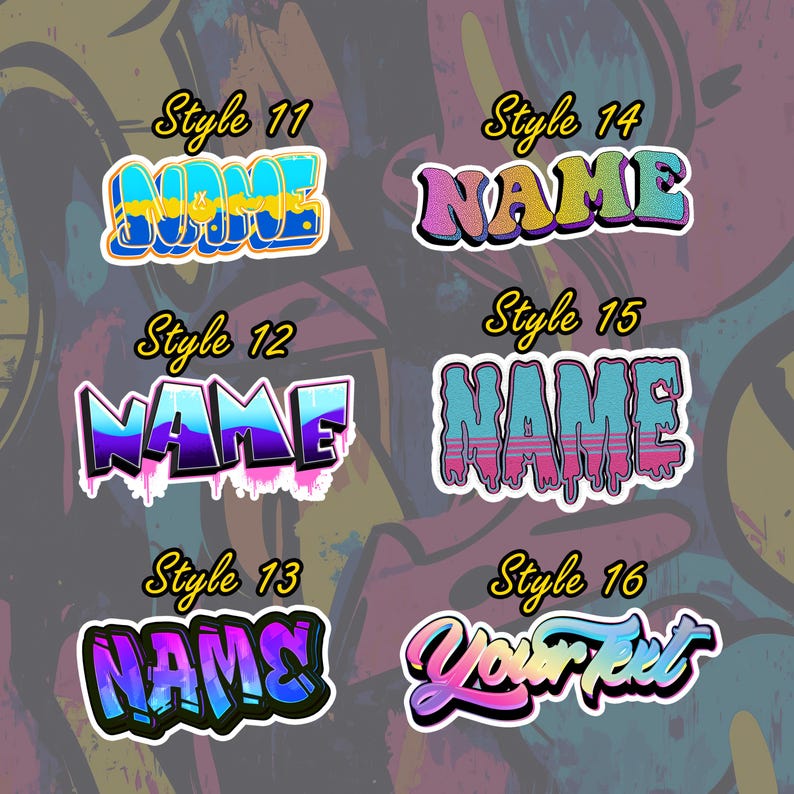 Custom Graffiti Sticker Create Your Own Unique Title for Urban Art ...