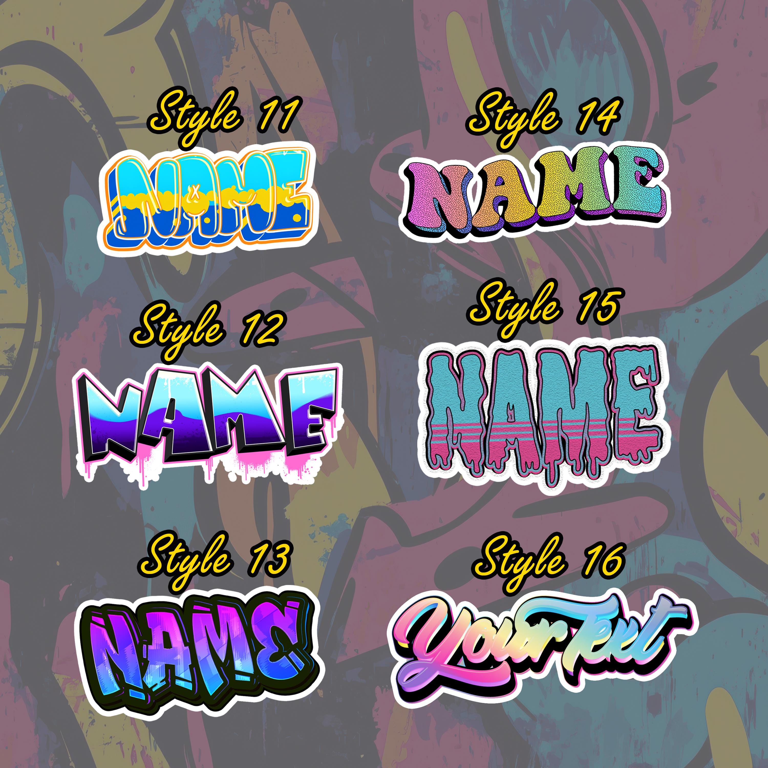 Custom Graffiti Sticker Create Your Own Unique Title for Urban Art ...