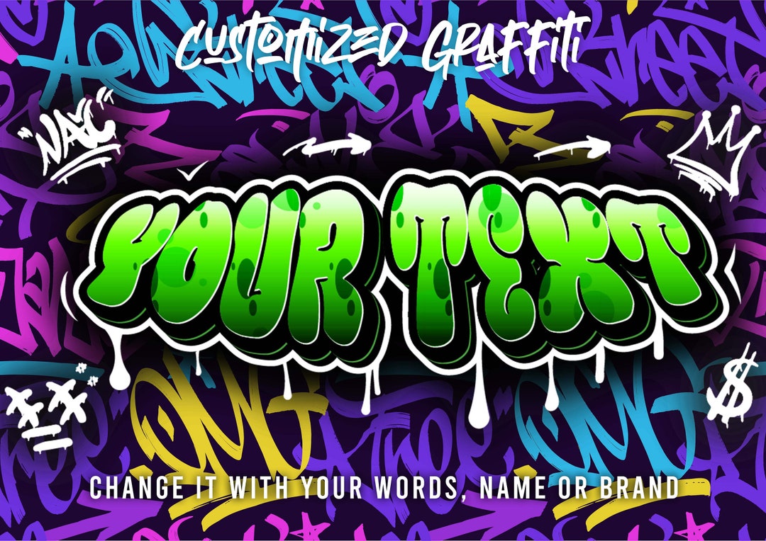 Custom Graffiti, Street Art Style Name, Customized Graffiti Poster ...