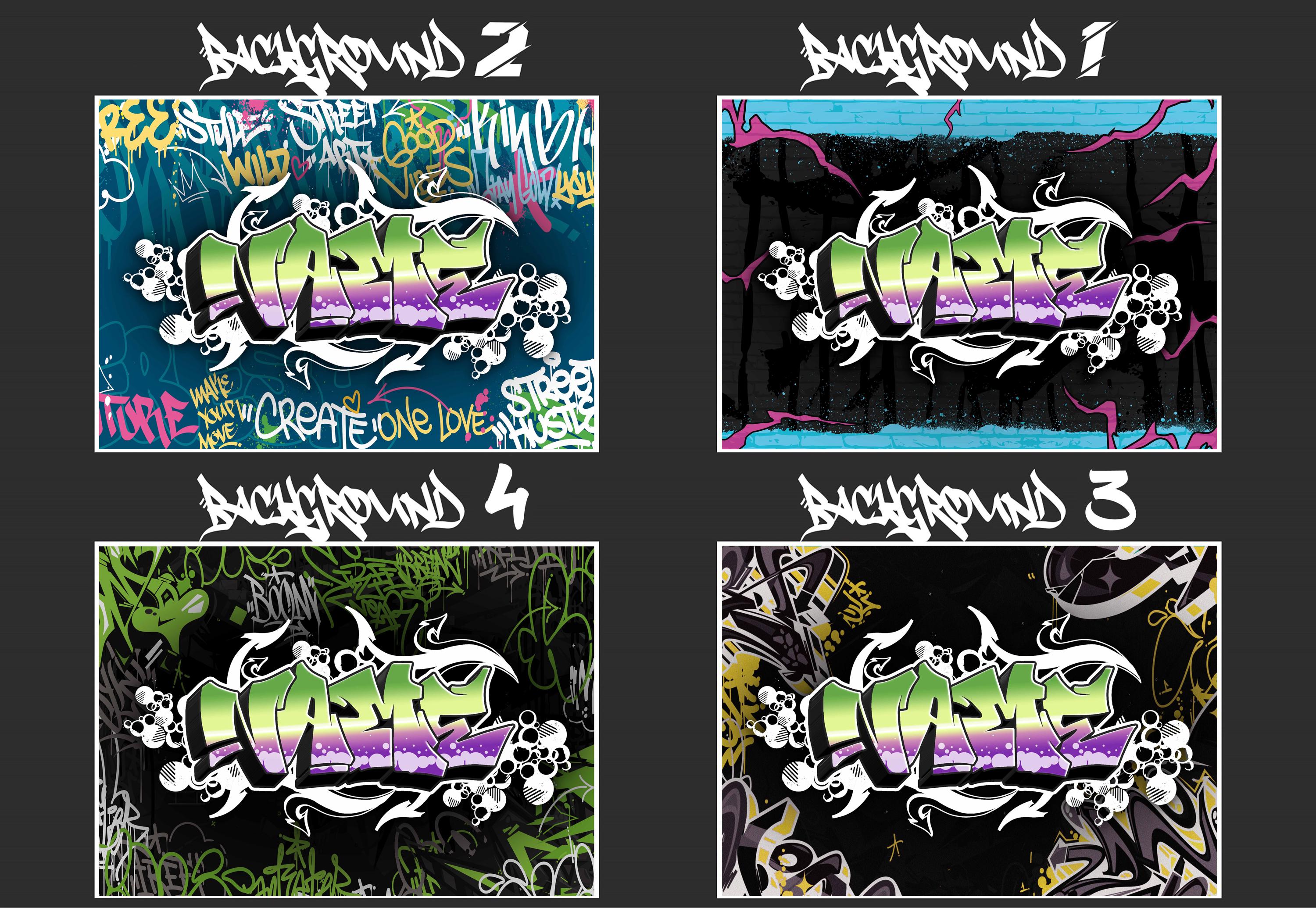 Customized Graffiti, Street Art Style Name, Customized Graffiti Poster ...