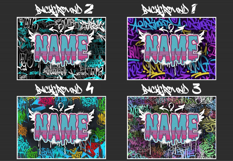 Customized Graffiti, Street Art Style Name, Customized Graffiti Poster ...